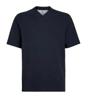 Brunello Cucinelli V Neck T-shirts For Men
