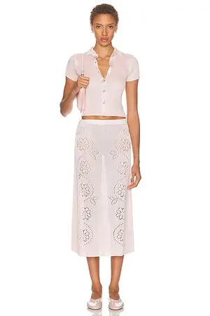 Calle Del Mar Short Sleeve Cardigan - Primrose