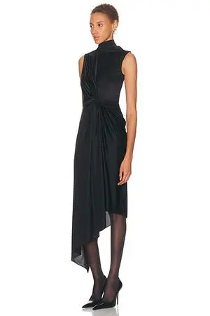 Balenciaga Mockneck Midi Dress
