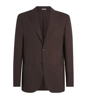 Corneliani Virgin Wool-silk Unlined Whisper Blazer