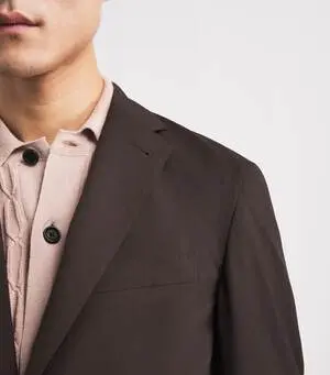 Corneliani Virgin Wool-silk Unlined Whisper Blazer