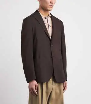 Corneliani Virgin Wool-silk Unlined Whisper Blazer