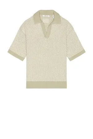 Helmut Lang Bicolor Polo - Putty Multi