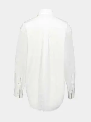 La DoubleJ Lace-panel Cotton Button-down Shirt