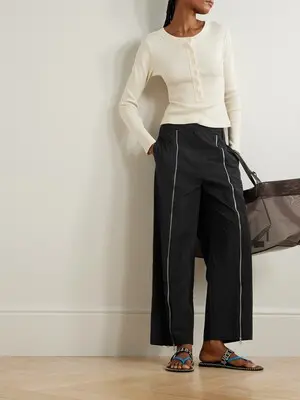 Tibi Zip-detailed Straight-leg Pants