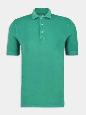 Fedeli Bowling Terry Light Dusty Short Sleeve Shirt - Green