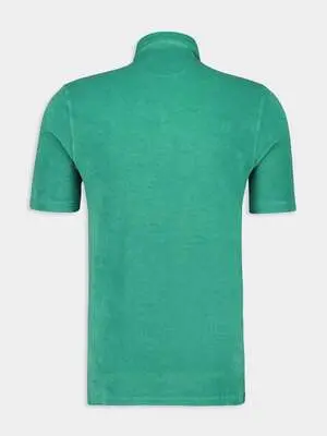 Fedeli Bowling Terry Light Dusty Short Sleeve Shirt - Green