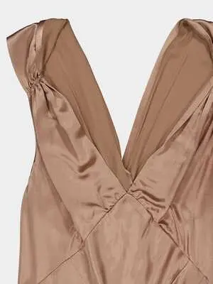 Saint Laurent Silk Satin Slip Gown