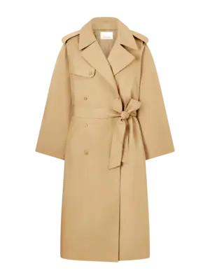 THE FRANKIE SHOP Riva Cotton-Blend Trench Coat Brown