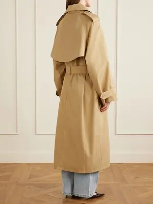 THE FRANKIE SHOP Riva Cotton-blend Trench Coat - Brown