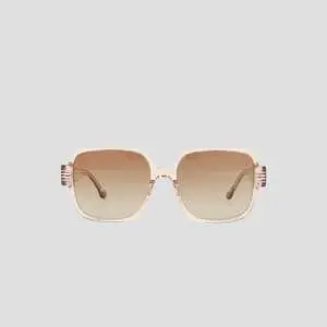 Champion Polarized Square Frame Sunglasses - Trans Blush