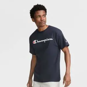 Champion Classic Graphic T-shirt, Script Logo - Deep Navy