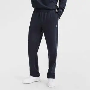 Champion Powerblend Sweatpants, Open Hem, C Logo - Deep Navy