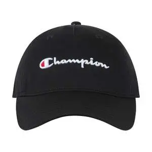 Champion Script Embroidery Adjustable Cap - Black