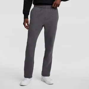 Champion Powerblend Sweatpants, Open Hem, C Logo - Granite Heather