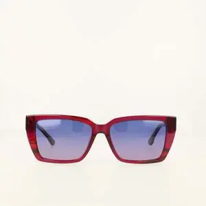 Champion Polarized Rectangle Sunglasses - Trans Fuchsia