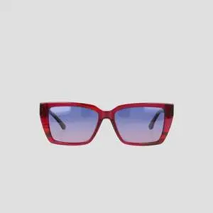 Champion Polarized Rectangle Sunglasses - Trans Fuchsia