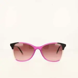 Champion Polarized Cat Eye Square Sunglasses - Trans Fuchsia