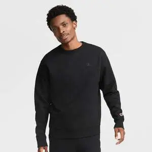 Champion Powerblend Crewneck Sweatshirt With C Logo - Black