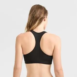 Champion Compression Sports Bra, C Logo - Black