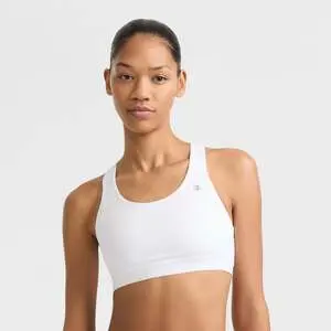 Champion Compression Sports Bra, C Logo - White