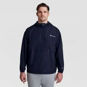 Champion Stadium Packable Jacket, Script Logo Big & Tall - Navy