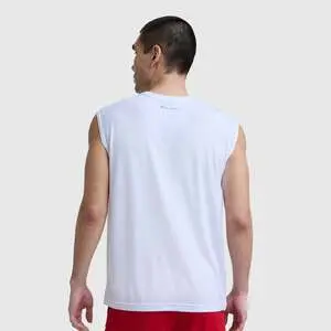 Champion Sport Crewneck Muscle T-shirt With Script Logo - Bright White