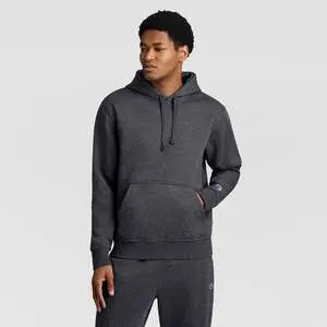 Champion Powerblend C Logo Hoodie - Granite Heather