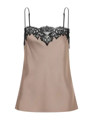 Stella McCartney Lace-trimmed Satin Camisole - Brown