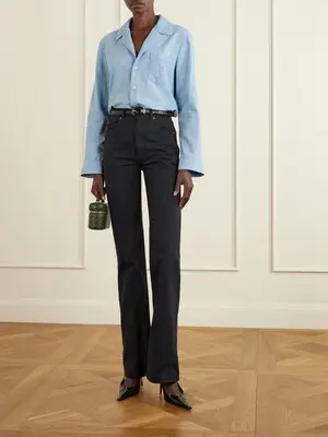Saint Laurent 70's High-rise Straight-leg Jeans - Black