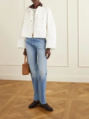 RÙADH Henderson Leather-trimmed Cotton-canvas Jacket