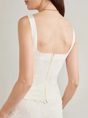 Posse Cove Layered Embroidered Top - Neutrals