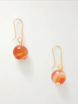 JENNIFER BEHR Serenity Agate Earrings Orange