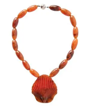 JULIETTA Silver-tone 'symi' Shell Necklace - Brown