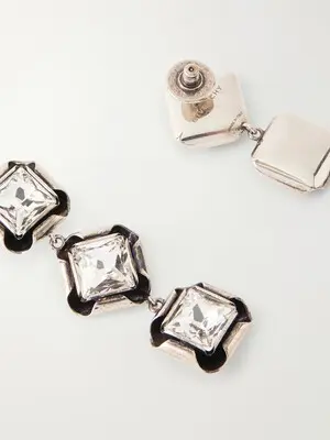 Givenchy Crystal Drop Earrings - Silver