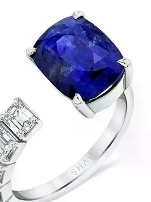 Shay Sapphire And Diamond Open Ring