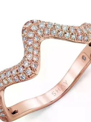 Shay Wave Diamond Ring - Pink