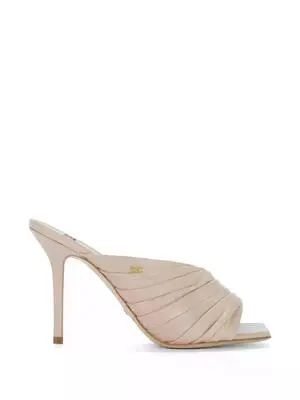 Elisabetta Franchi 95mm Leather Mules - Pink
