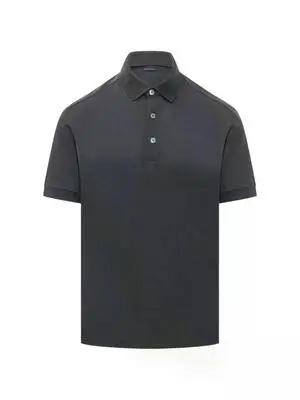 Zegna Short-sleeve Cotton Polo Shirt - Blue
