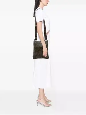 Fendi 2000-2010 Zucca Spalmati Crossbody Bag
