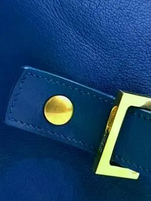 Saint Laurent 2015 Small Monogram Downtown Cabas Satchel - Blue