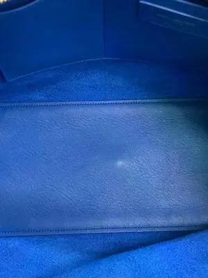 Saint Laurent 2015 Small Monogram Downtown Cabas Satchel - Blue