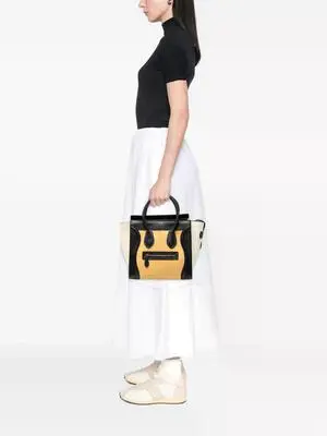 Celine 2013 Micro Tricolor Leather Luggage Tote Bag