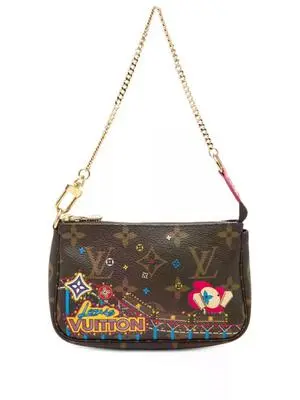 LOUIS VUITTON 2020 Monogram Vivienne Christmas Roller Coaster Mini Pochette Accessoires - Brown