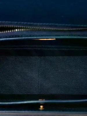 Gucci 2016-2025 100th Anniversary Medium Gg Coated Canvas 1947 Bamboo Top Handle Satchel - Blue