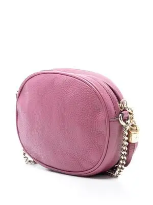 Gucci Mini Pebbled Calfskin Soho Chain Crossbody Bag - Pink
