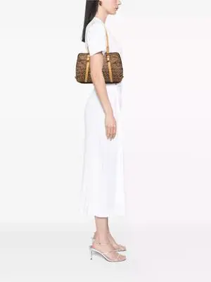 Fendi 2000-2010 Zucchino Canvas Shoulder Bag