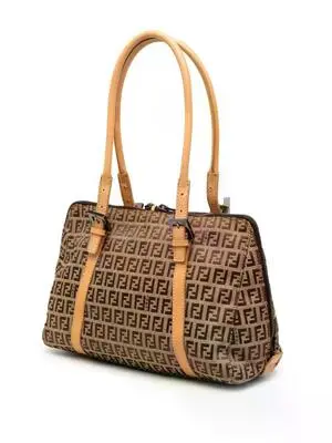 Fendi 2000-2010 Zucchino Canvas Shoulder Bag