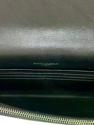 Saint Laurent Calfskin Heart And Smoking Lips Monogram Kate Tassel Wallet-on-chain - Black