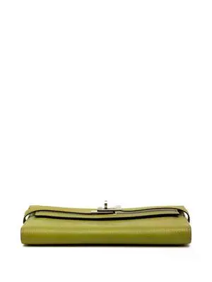 Hermès 2009 Chevre Mysore Kelly Longue Wallet - Green